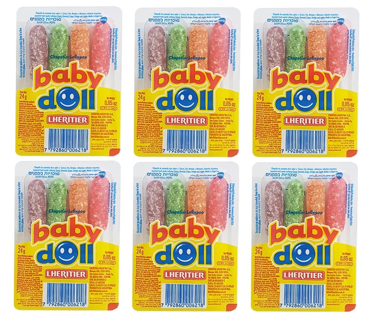 Baby Doll Lollipops - Pack of 4 - Assorted flavours ベイビードールロリポップ 4つのアソ ...